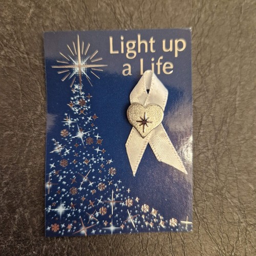 Light Up a Life Ribbon & Heart Pin Badge | eBay UK