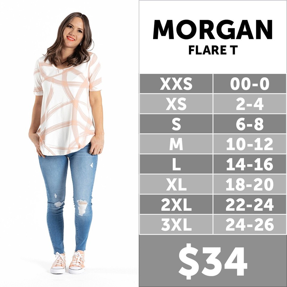 Lularoe Morgan Flare Tee NWT Large Palm Leaf Beach Aqua Pink Cinched ...