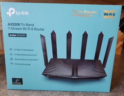 TP-Link Archer AX3200 Tri-Band Wi-Fi 6 Router - Black 840030701658| eBay