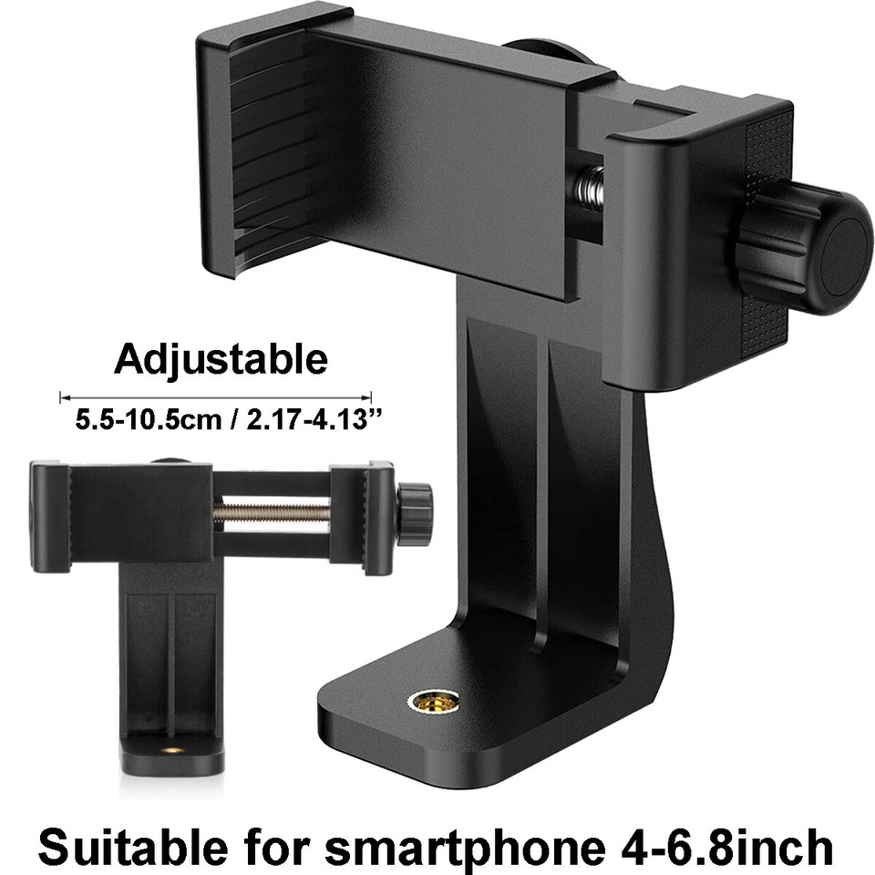 Cell Phone Tripod Adapter Holder Universal Mount Adjustable for IPhone ...