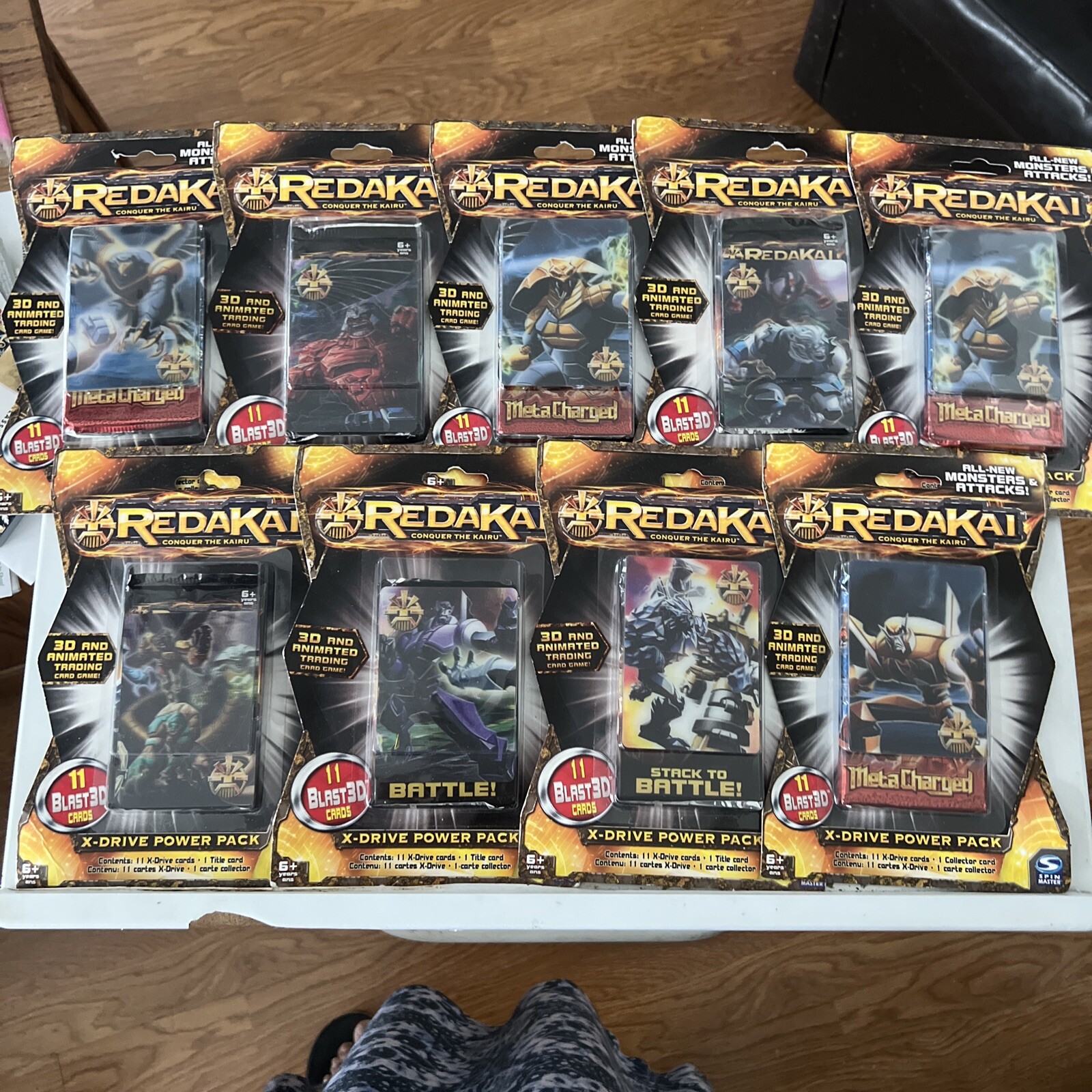 9 Redakai Conquer the Kairu 11 Card Blast 3D X-Drive Power Pack Shelf ...