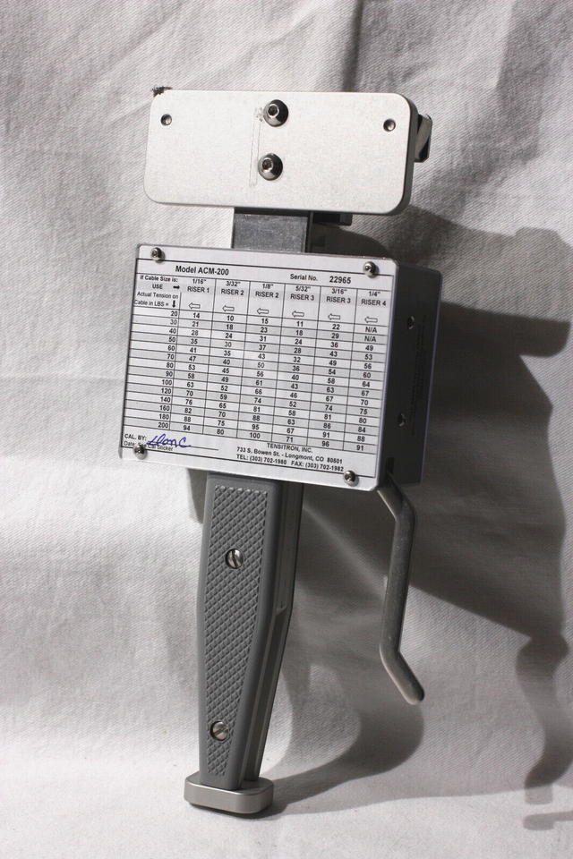 Tensiometer PN (1P) ACM-200 Tensitron, Inco Aircraft Cable Tensiometer ...