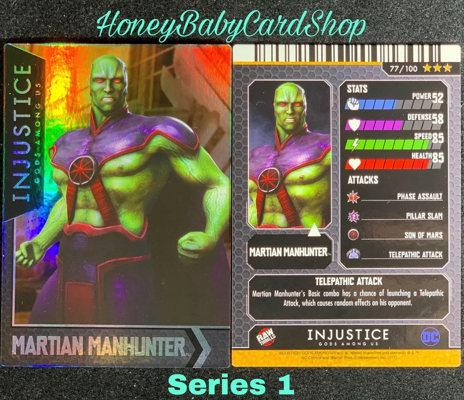Injustice Arcade Series 1 Out of Print Card 77 Martian Manhunter ...