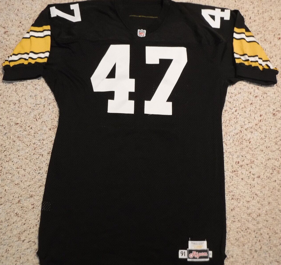 RARE PITTSBURGH STEELERS 1991 GAME JERSEY RANDY HOLLERAN KENTUCKY RIPON ...