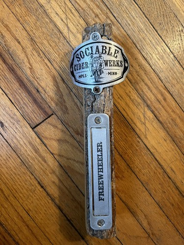 SOCIABLE CIDER WERKS FREEWHEELER TAP HANDLE Rustic Tree Mancave ...