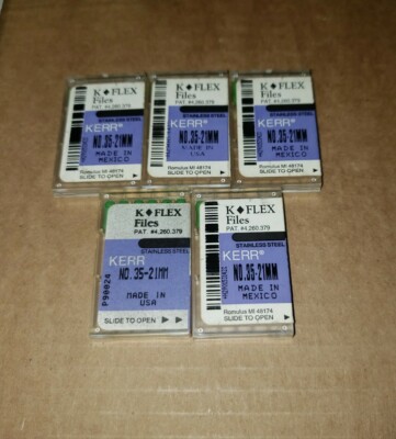 6 pack Kerr K-Flex Endo Handfiles Files Size #35 21mm | eBay