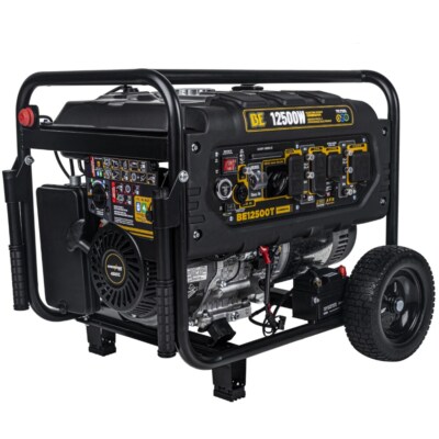 BE Power Equipment BE12500T - 9000 Watt Electric Start Tri-Fuel ...