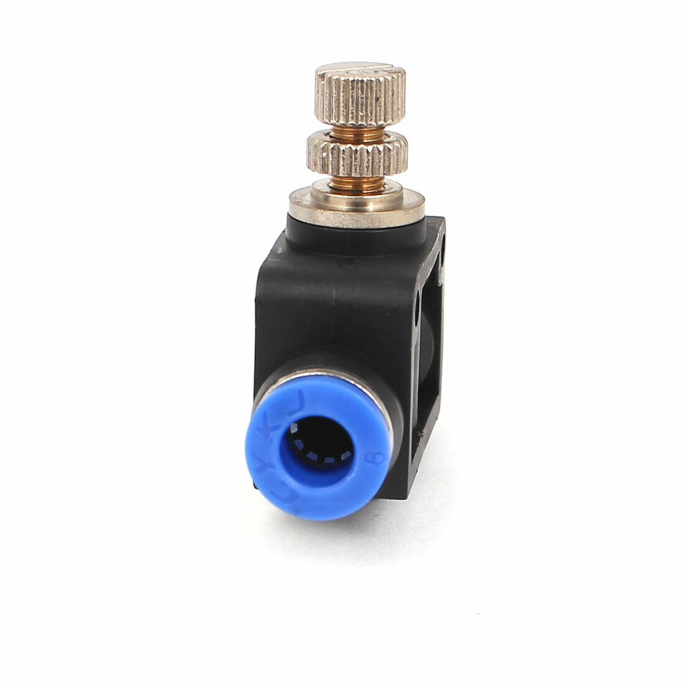 3pcs 6mm Tube Union Flow Speed Controllers Regulators Pneumatic Push in ...