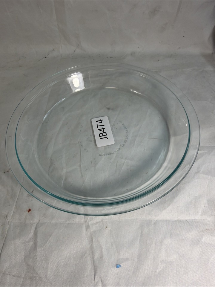 Vintage Pyrex Pie Plate Pan Clear Glass 9 Inch 209 Flat Rim Baking Dish ...