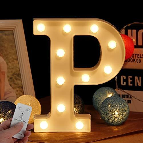 Lettera LED con lettere dell'alfabeto con timer wireless, telecomando ...