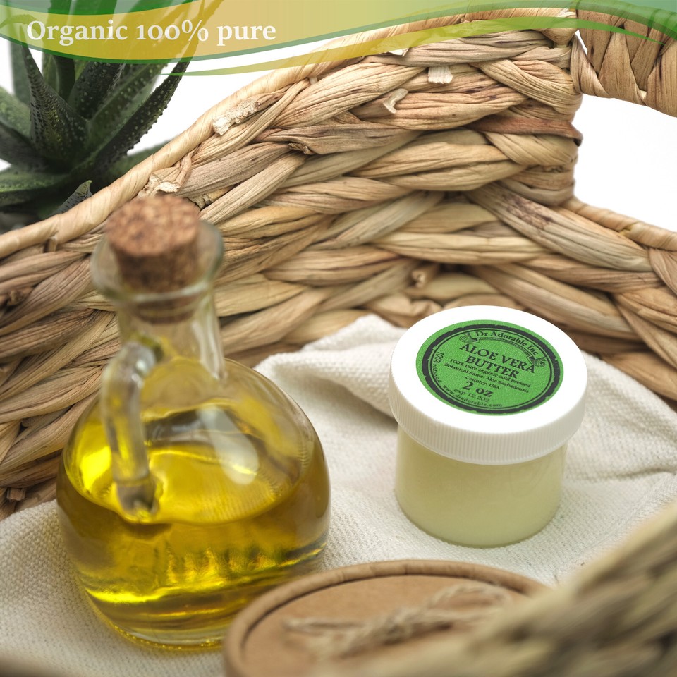 RAW ALOE VERA BUTTER ORGANIC COLD PRESSED PURE 2 OZ 4 OZ 8 OZ 12 OZ-12 ...