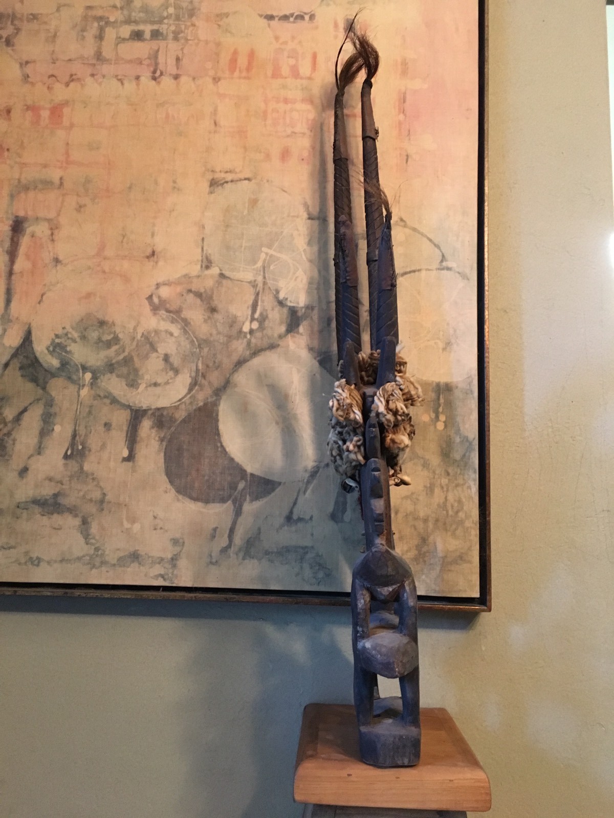 Bamana Chiwara Antelope Tribal Headdress Statue Mother & Child from ...