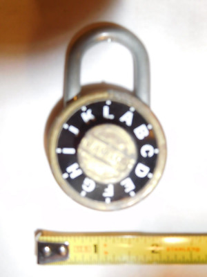 Scarce Vintage Made in the USA Slaymaker ABC/Letters Combination Lock ...
