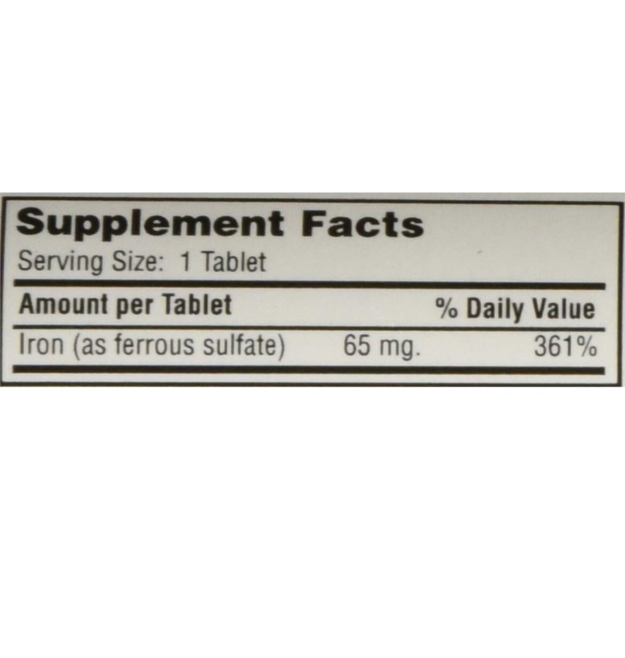Major FeroSul 325 mg Ferrous Sulfate Iron Supplement - 100 Red Tablets ...