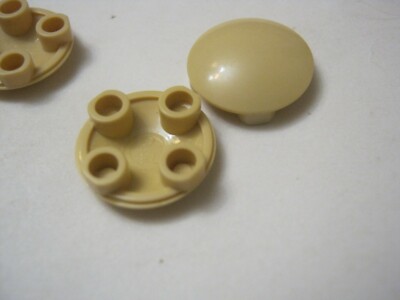 Lego Lot 4 Tan 2x2 Inverted Domed Round Plates, 54196 (028-123) | eBay