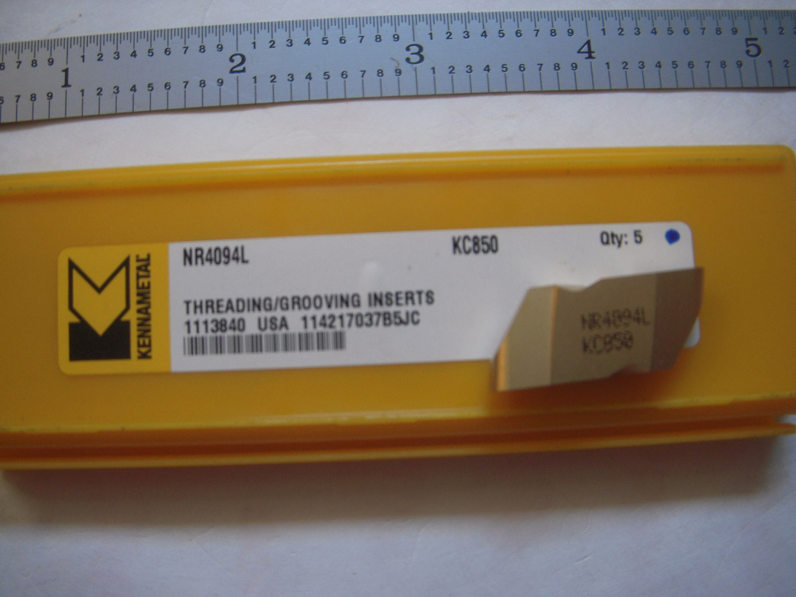 NEW 5PCS KENNAMETAL TOP NOTCH CARBIDE GROOVING INSERTS NR4094L STEEL ...