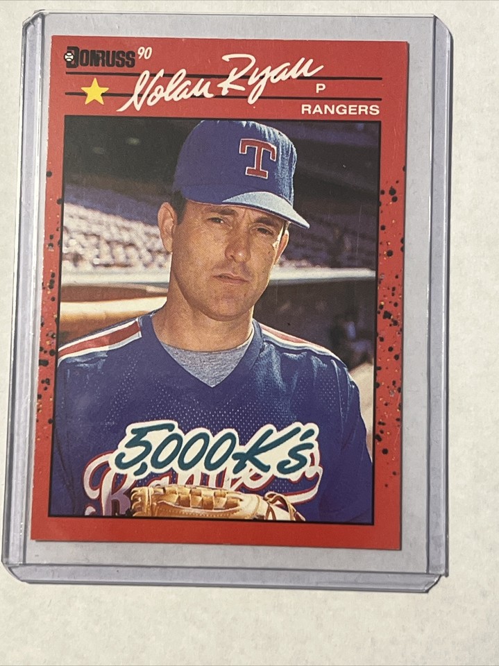 1990 Donruss #659 Nolan Ryan Texas Rangers - 5000Ks MULTIPLE ERROR CARD ...