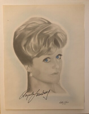 Angela Lansbury Original Drawing by Artist Matthew Florez and signed by ...