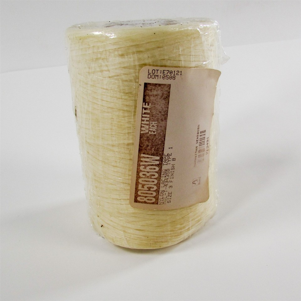 NOS 500yd Roll of AlphaWire Lacing Tape (805036W) MIL-T-43435B | eBay