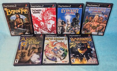 PlayStation 2 PS2 RPG 7 Game Lot - Bard's Tale, Demon Stone, RPG Maker ...