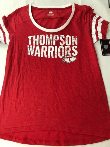 Official NFHS Licensed Women's Red Thompson Warriors T-Shirt-Various ...