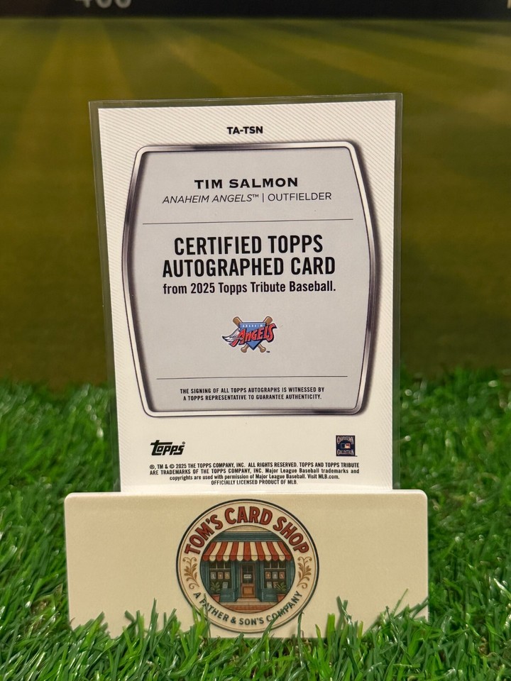 2025 Topps Tribute Tim Salmon On Card Autograph Auto Blue 115/150 ...