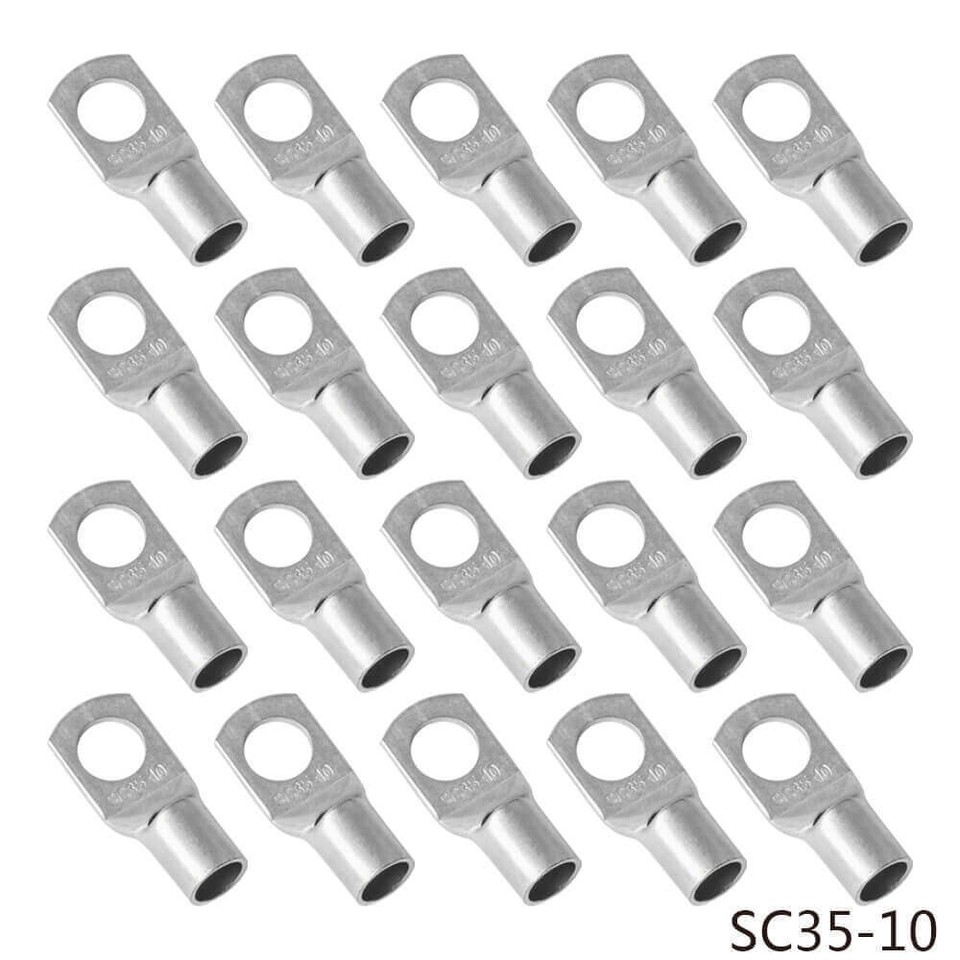 35mm² M8 M10 Tinned Copper Cable Lugs Ring Crimp Terminal Connectors | eBay