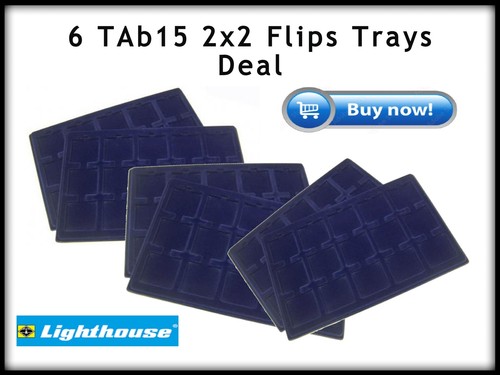 X6 Display Storage Trays for 2x2 Coin Flips 50mm Quadrums Fits ...