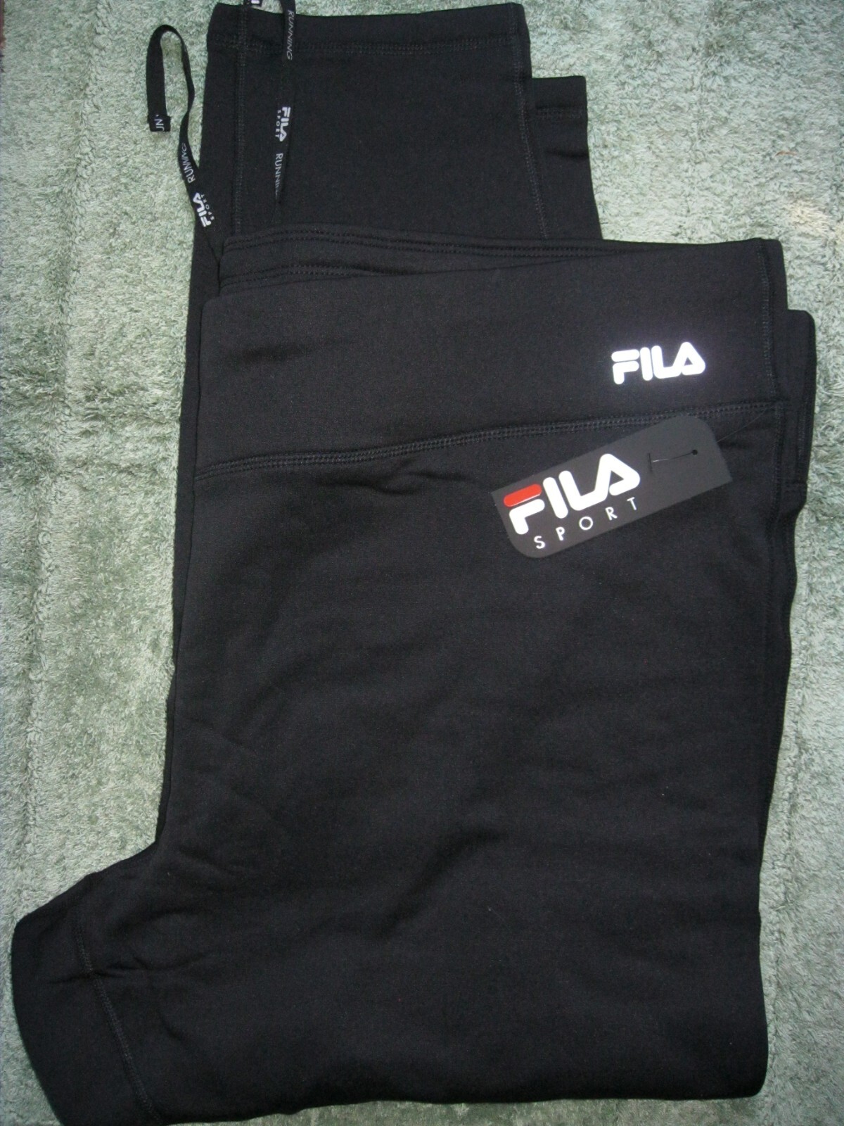 NEW $54 FILA WOMENS BLACK SOFT FLEECE 3X 50-56" WAIST W/ DRAWSTRING | eBay