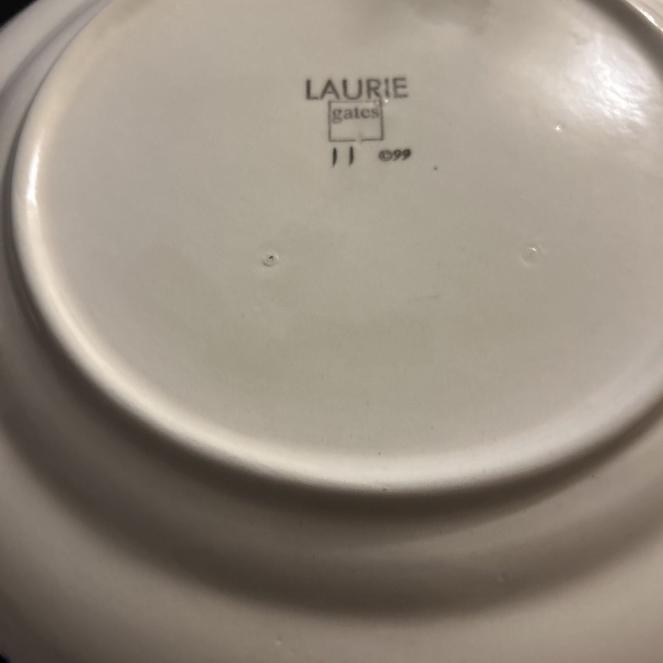 Pottery Laurie Gates Los Angeles Blue Stipple Style Friends - Plate 11 ...