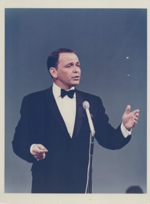 Frank Sinatra 1966 original CBS 7x9 inch TV color photo A Man And His ...