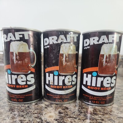 Vintage Hires Draft Root Beer Metal Can Okaloosa Iowa Soda Pop | eBay