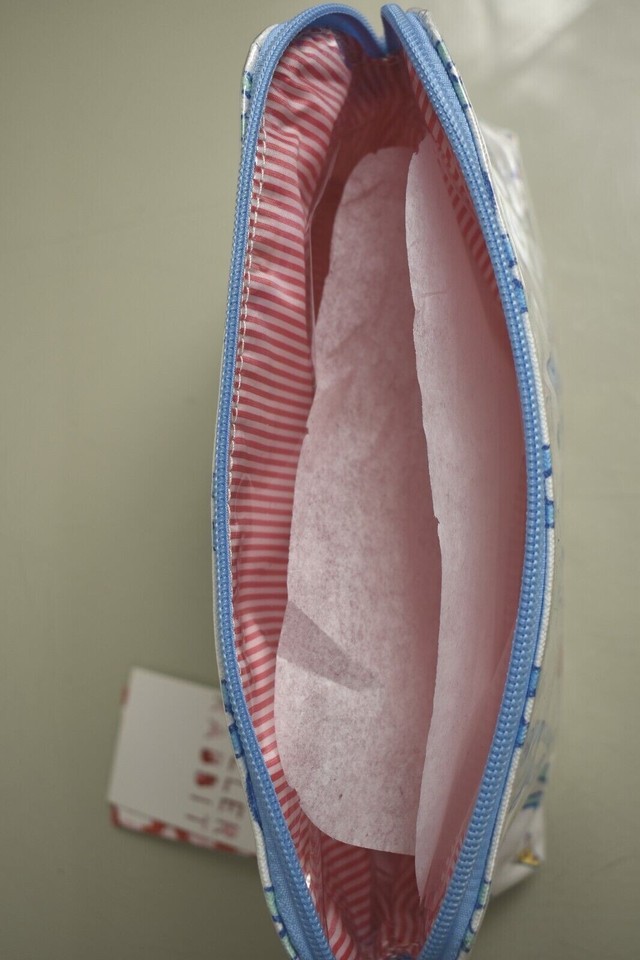 New Roller Rabbit Large New York Monkey Case Make Up Bag Pink Blue LIM ...