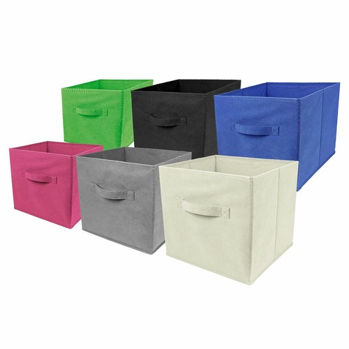 6 Pack Foldable Large Square Storage Box Collapsible Fabric Cubes Kids ...