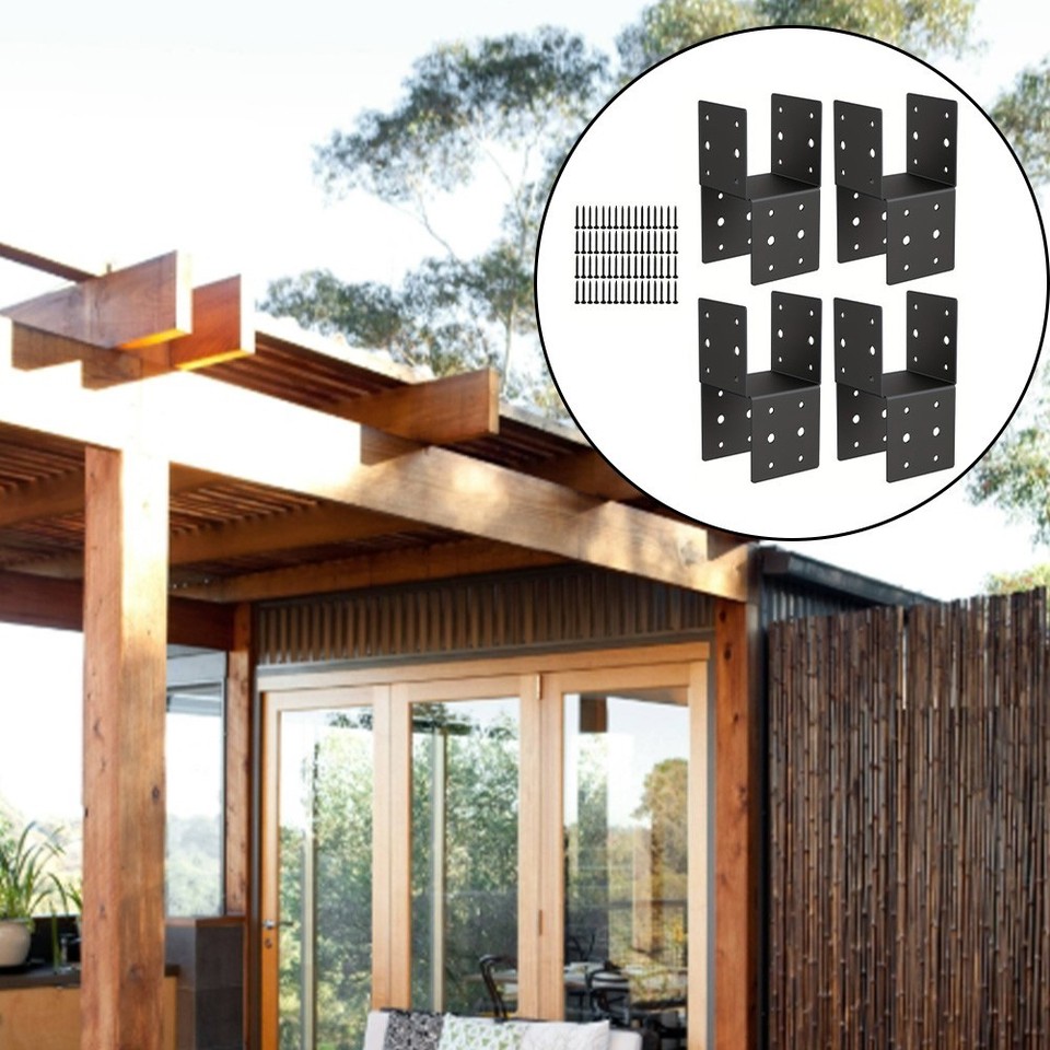 Outdoor Brackets 4-Pack Post Tops 14-gauge Steel Material Easy ...