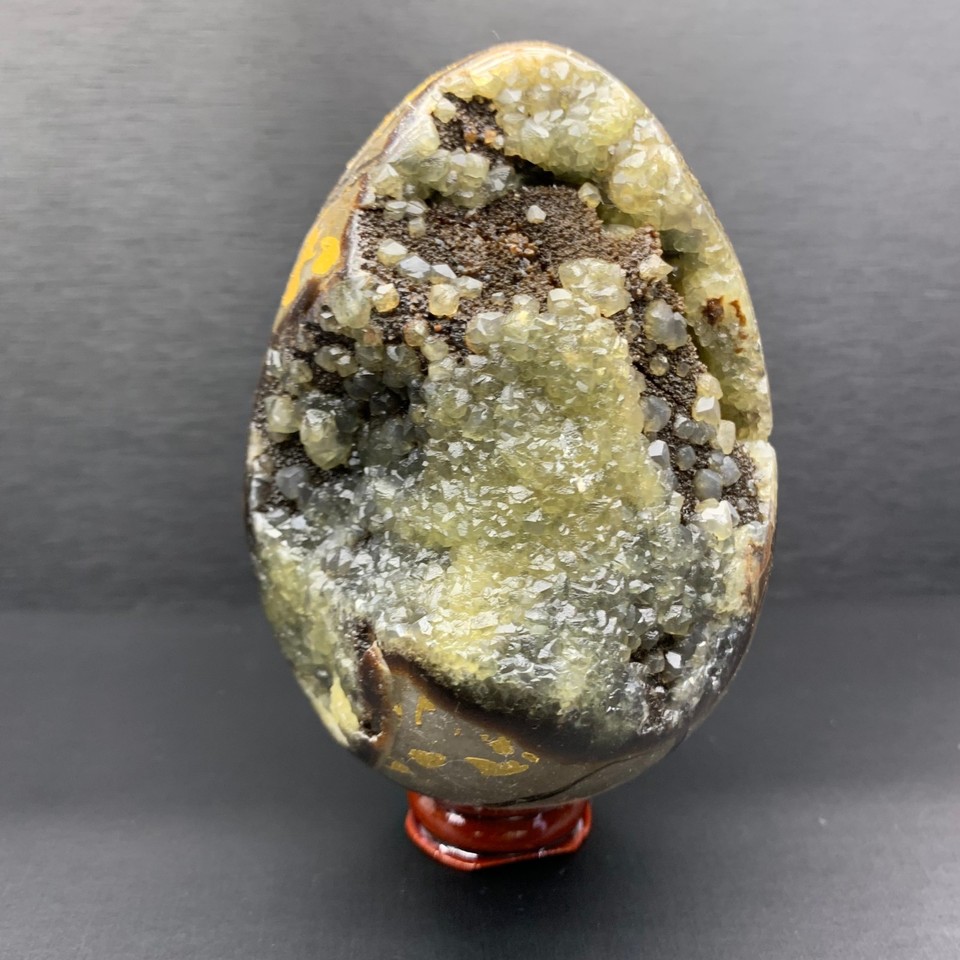 770G RARE Turtle Back Stone Egg Shape Dragon Crystal Crack Gem healing ...