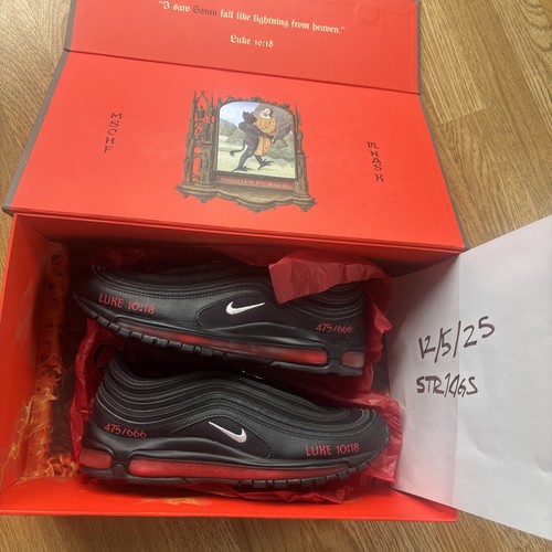 MSCHF x Lil Nas X Satan Shoes #475/666 Size 9 Air Max 97 Brand New in ...