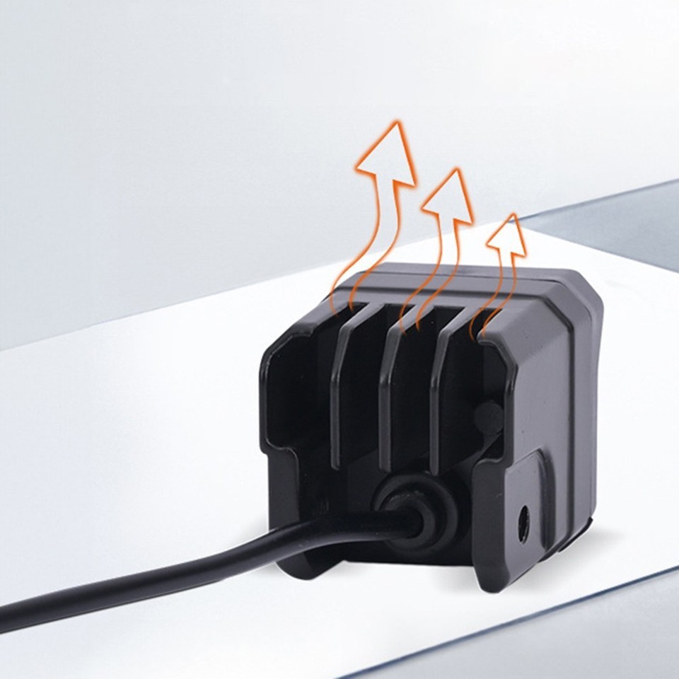 2pcs LED Motorcycle Spotlights White Yellow 40W High Brightness Lights ...