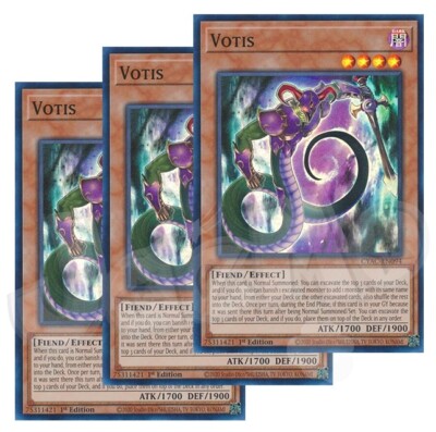 Yugioh - Votis x 3 - 1st Edition Super Rare NM - Free Holo Card | eBay