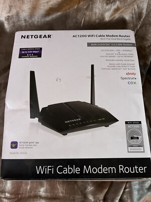 NETGEAR AC1200 Wifi Cable Modem Router C6220 DOCSIS 3.0, Speed up to ...
