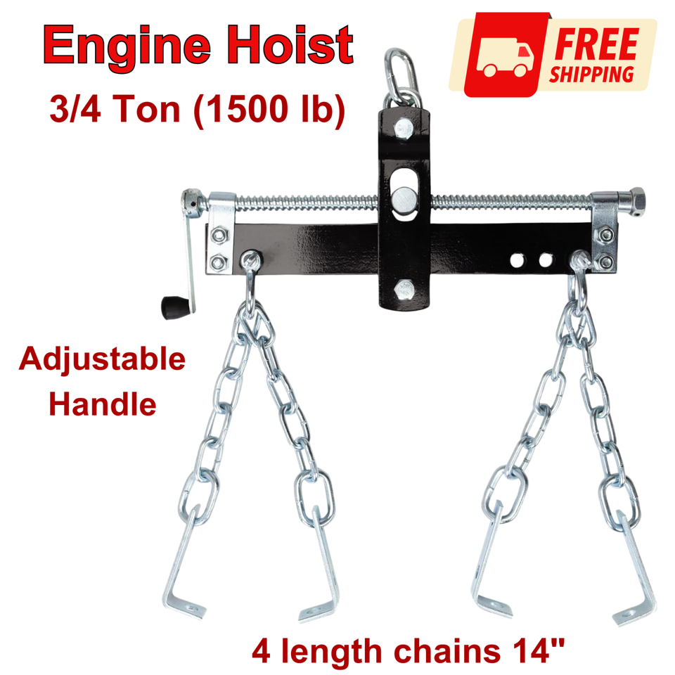 Engine Hoist Leveler, 3/4 Ton (1500 lb) Capacity, 3-Position Adjustable ...