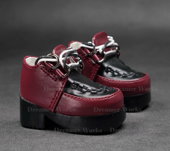 BJD 1/4 Scale Shoes PUNK Lace-up Students Shoes Model for BJD Dolls | eBay
