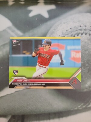 2023 MLB Topps NOW 933 CORBIN CARROLL 1ST 10/25/50 3B/HR/SB ...