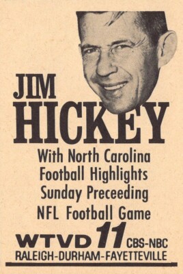 1964 WTVD TV AD / JIM HICKEY / NORTH CAROLINA FOOTBALL HIGHLIGHTS / TAR ...