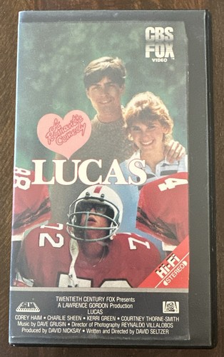 LUCAS (1986 VHS NTSC CBS Fox) Corey Haim Charlie Sheen Courtney Thorne ...