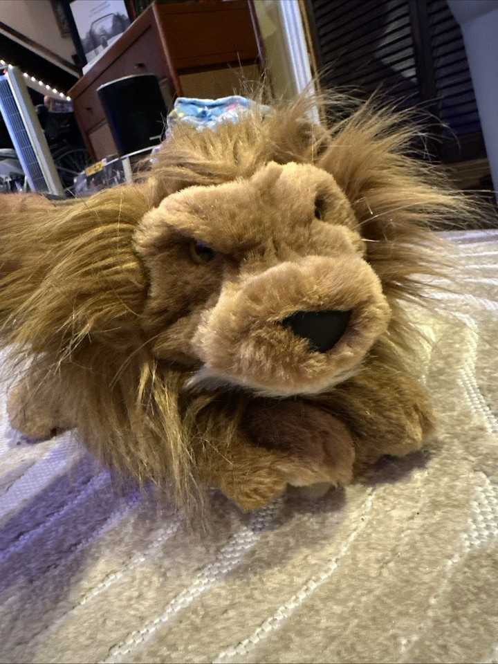 Rare Folkmanis Laying Lion Hand Puppet 18 Inch Stage Puppet Retired ...