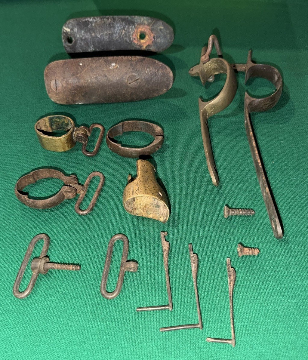 LOT ANTIQUE BRITISH/KYBER ENFIELD MUSKET PARTS BUTT PLATES,BANDS ...