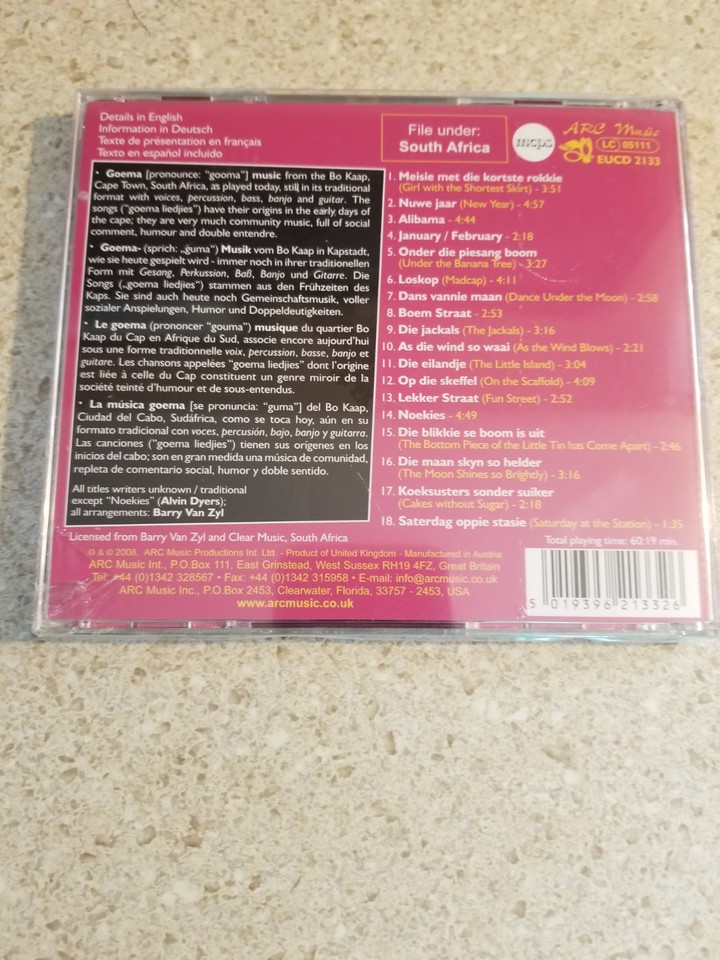 Goema Music From Cape Town, South Africa by Barry Van Zyl (CD, Mar-2008 ...