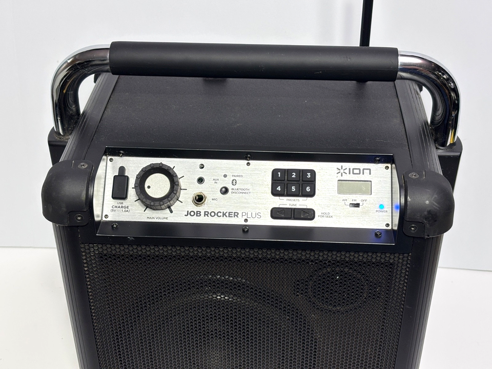 ION Audio Job Rocker Plus - Black Portable Heavy Duty Bluetooth Speaker ...