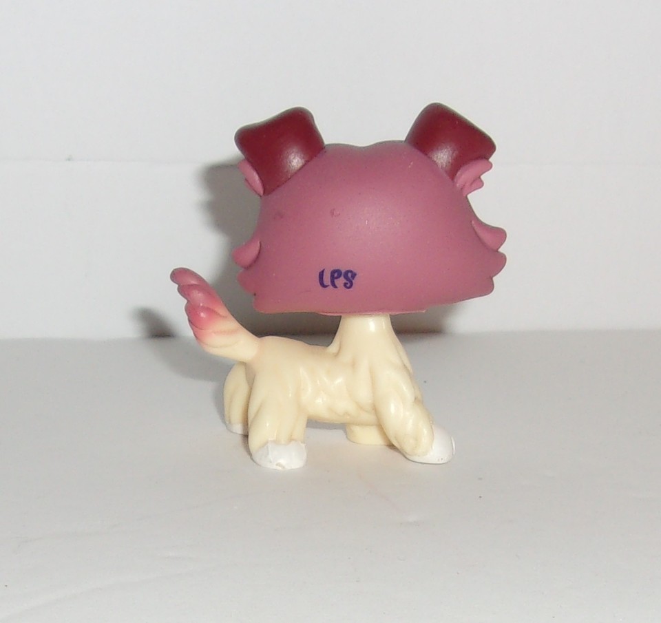 Littlest Pet Shop Nintendo DS Collie - Plum / Cream dog w/ Different ...